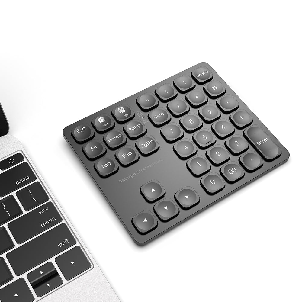 Bluetooth Number Pad,Rechargeable Wireless Numeric Keypad ,External Nu ...