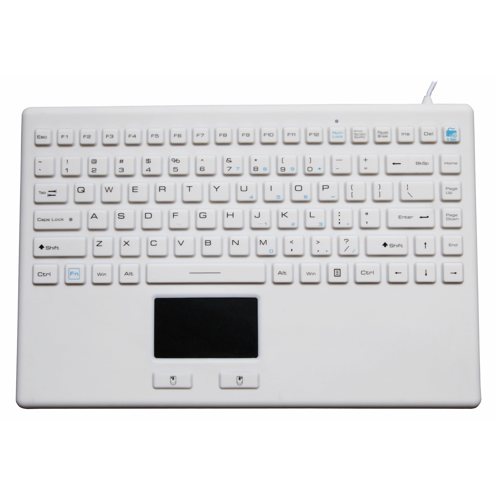 AS-I870 Silicone Industrial Keyboard with Touchpad – AHPOON